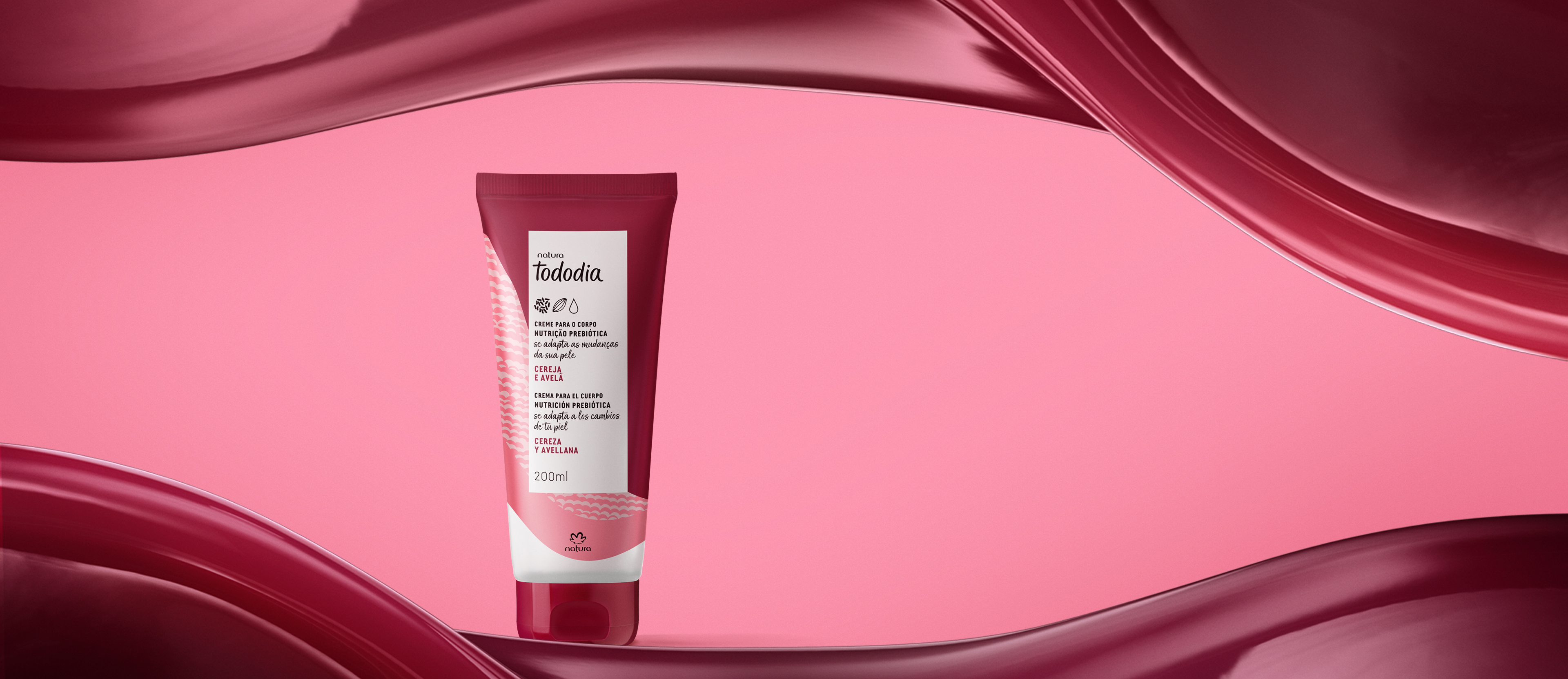 Crema Nutritiva para el Cuerpo Tododia Cereza y Avellana