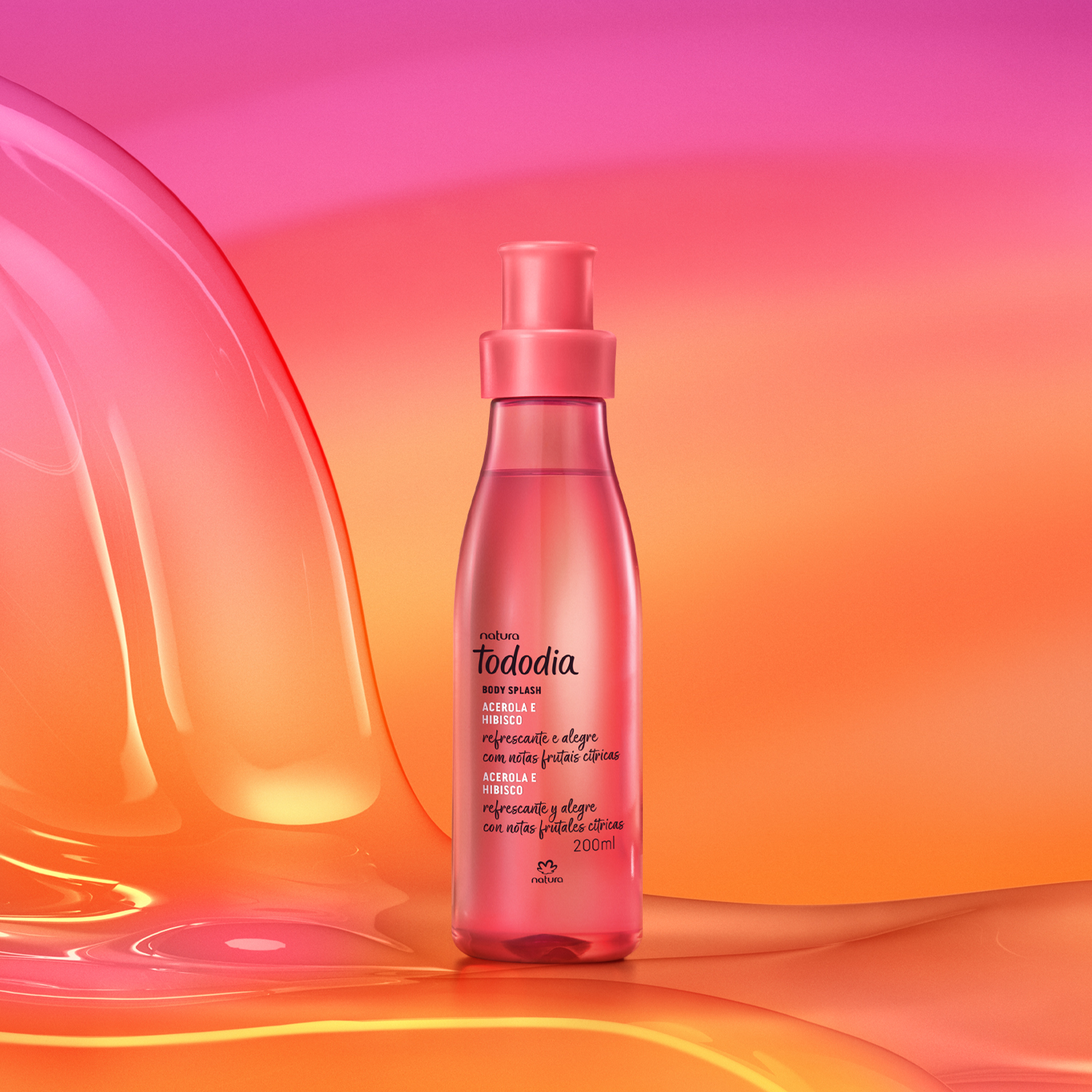 Body Splash Desodorante Colônia Tododia Acerola e Hibisco